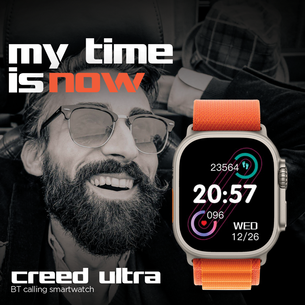 Nu Republic Creed Ultra Smartwatch with 2.0" HD IPS Display, BT Calling ...