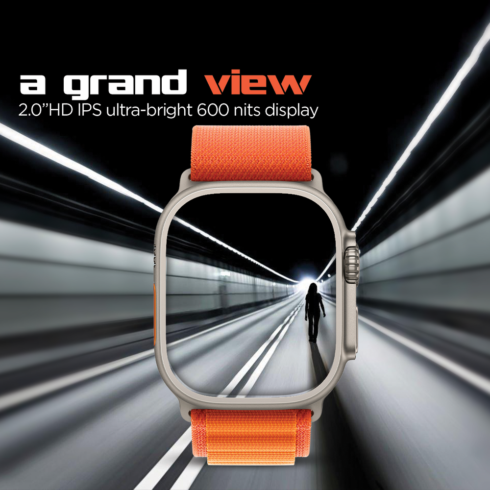 Nu Republic Creed Ultra Smartwatch with 2.0" HD IPS Display, BT Calling ...